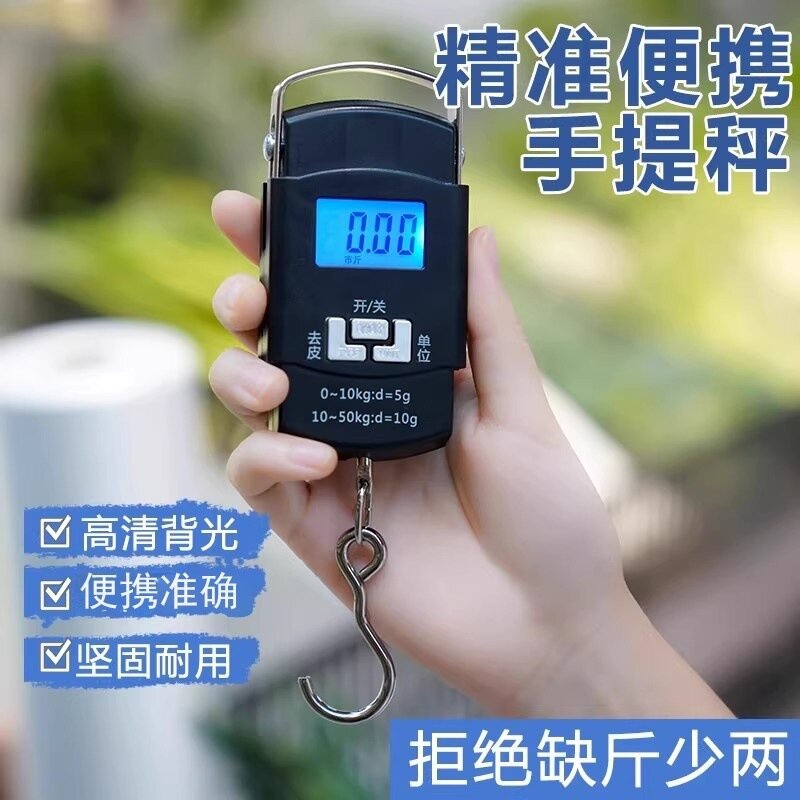 Высокоточные портативные электронные весы, маленькие ручные домашние мини-весы для рыбы, весы для багажа, весы с пружинным крючком
