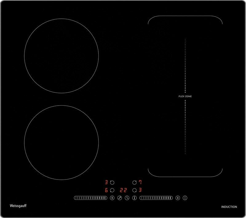 Индукционная варочная панель WEISSGAUFF HI 643 BY, конфорок: 4 шт, стеклокерамика, независимая, черный