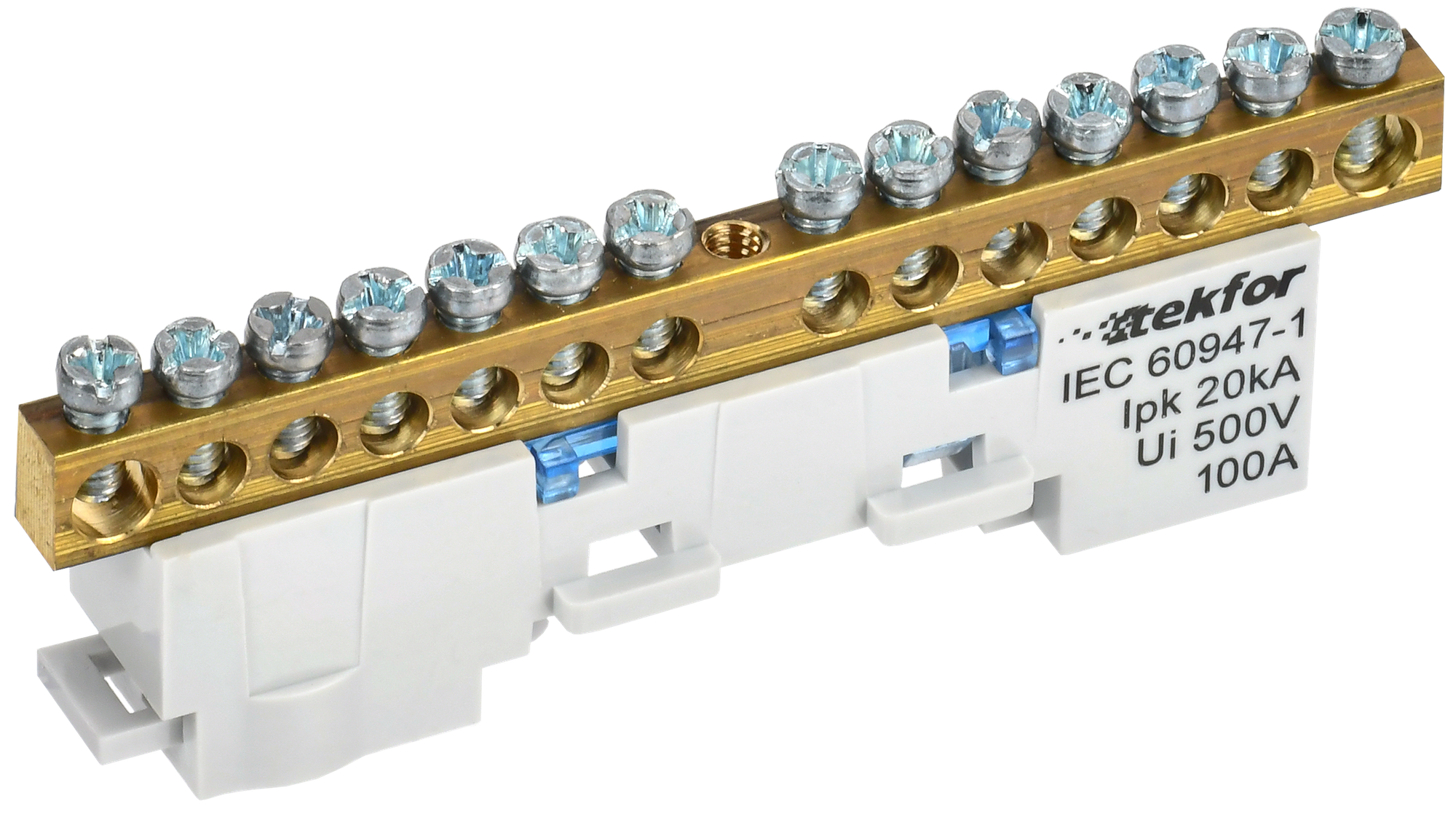 TEKFOR Шина N ноль неизолированная на универсальном держателе 6х9-14-С IEK IEK TF-NN10-14-DL-K07