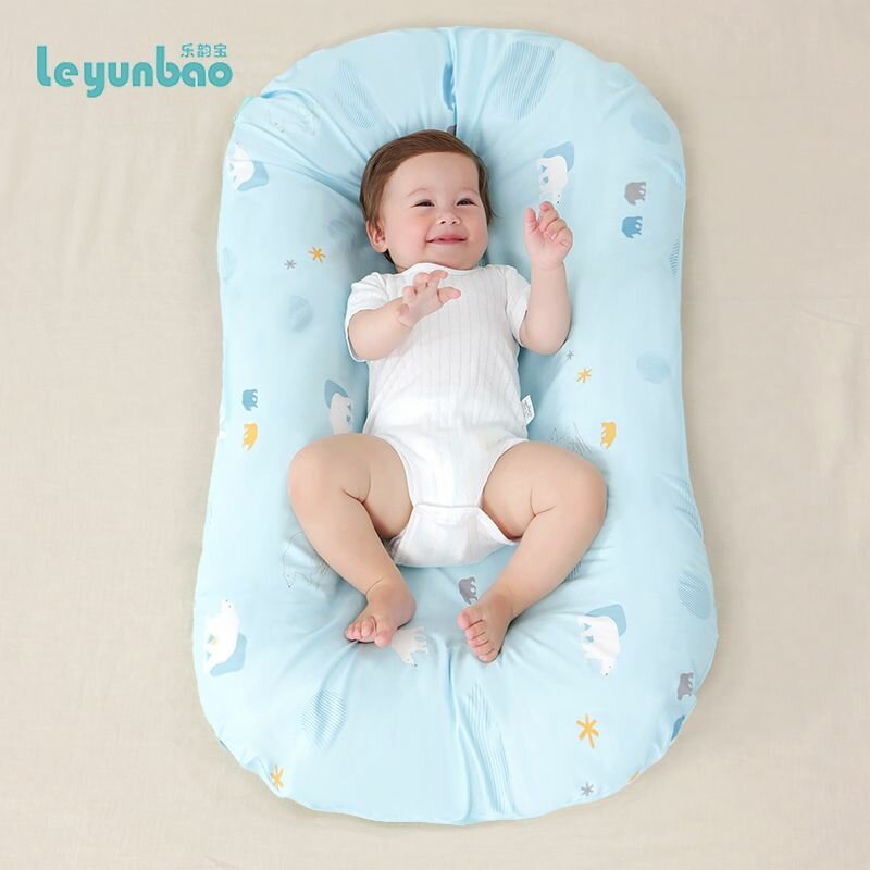 Детская кроватка Leyunbao, переносная кроватка для новорожденных из чистого хлопка, имитация кровати, спальный матрас, спальное гнездо