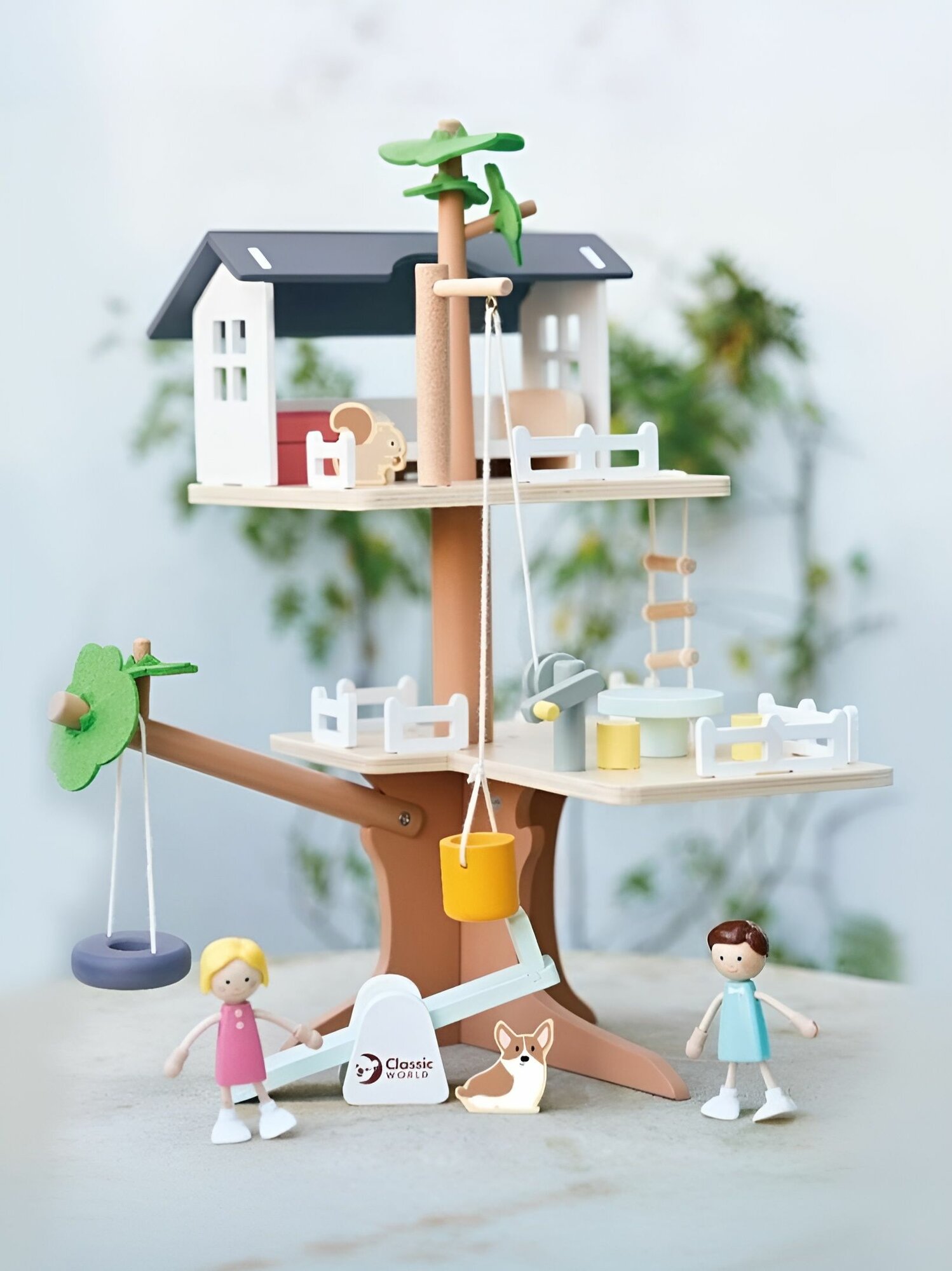 CLASSIC WORLD Игровой набор Домик на дереве с фигурками и аксессуарами для детей от 3 лет