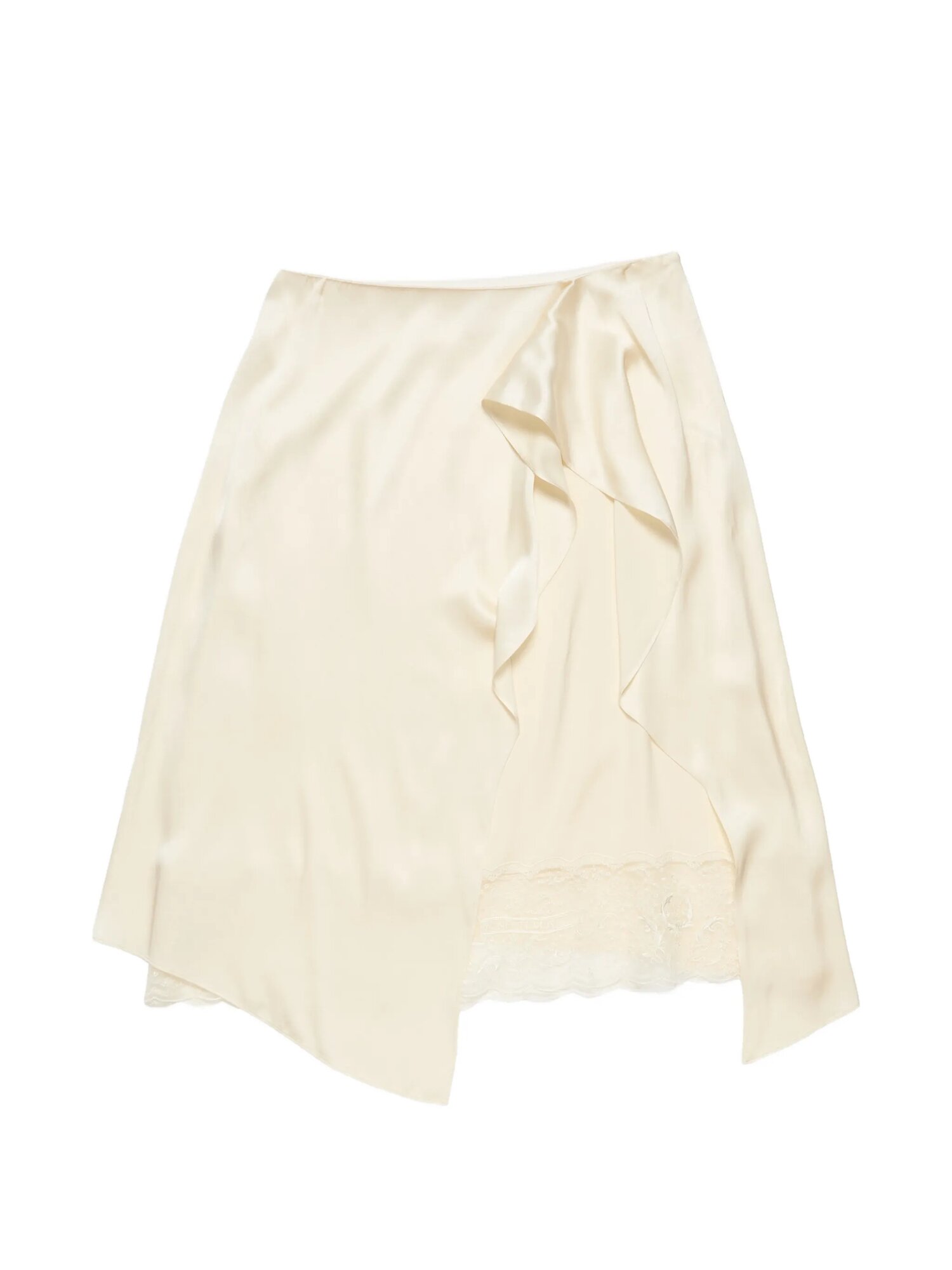 Юбка Lace-detail draped midi skirt