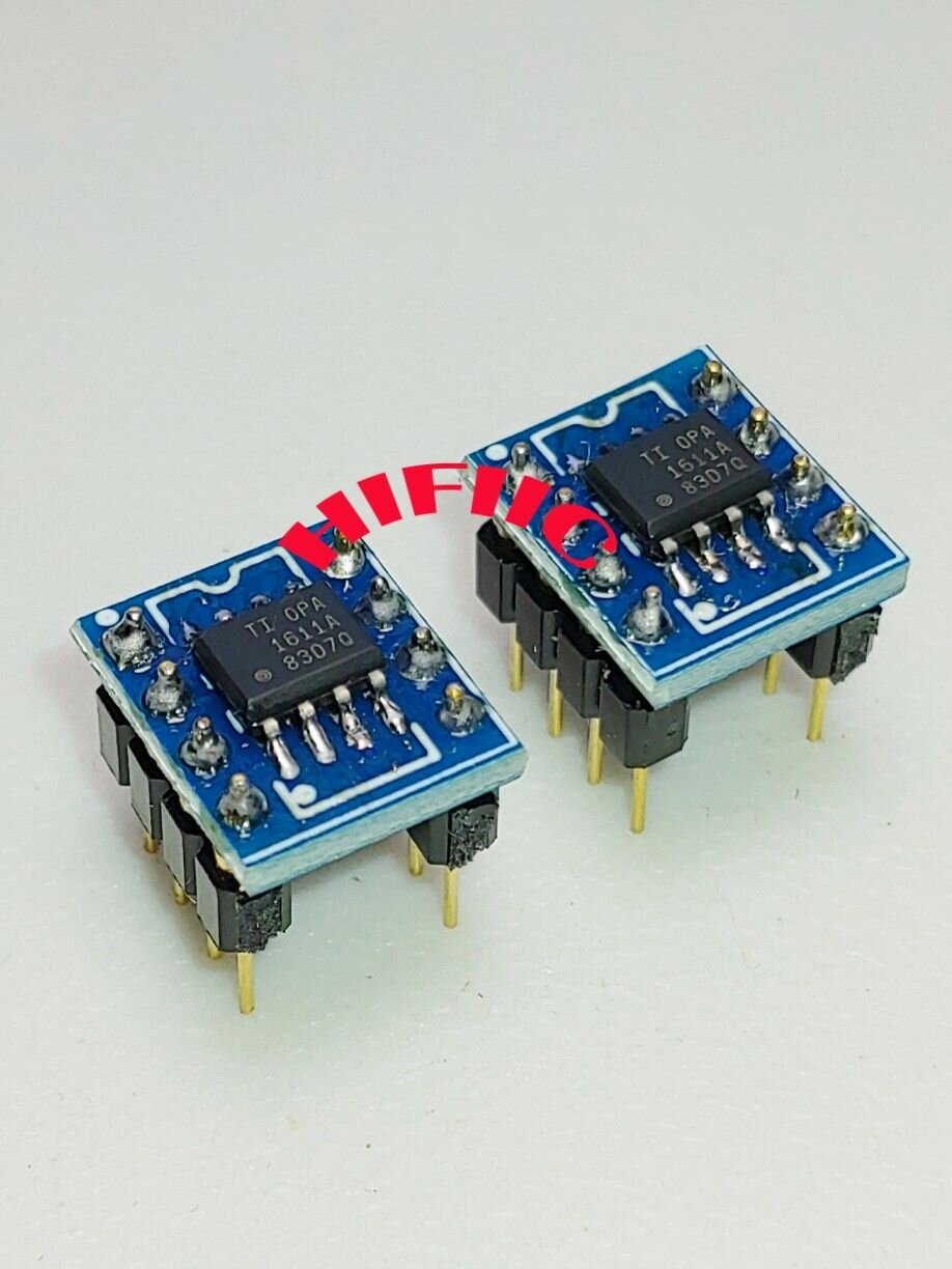 2 шт. OPA1611AIDR Одиночный операционный усилитель, (низкий шум, аудио, измерительные приборы), OP1611A преобразуют SOP8 в DIP8, которые могут заменить OPA604AP NE5534AN для любителей HIFI