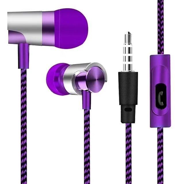 Проводные внутриканальные наушники с разъемом 3,5 мм, шумоподавлением, стереофонические HiFi наушники для спорта, игр и прослушивания музыки с микрофоном, подходят для мобильных телефонов, MP3-плееров, MP4-плееров и других устройств.