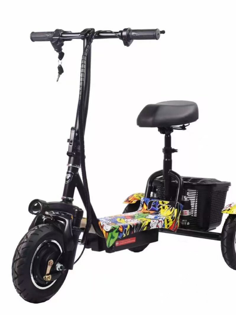 Электрический трехколесный велосипед S021T 36/10A 500W складной 10 дюймов