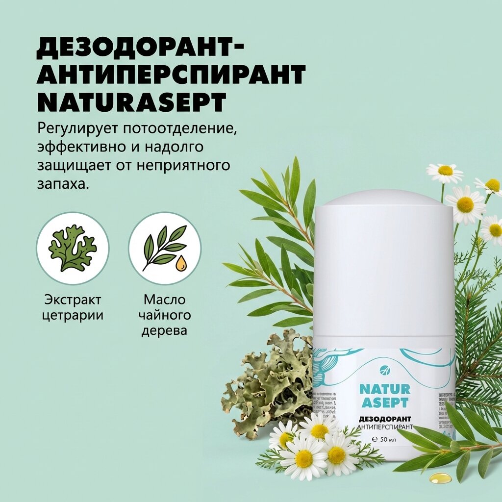 Дезодорант-антиперспирант «Natur asept»