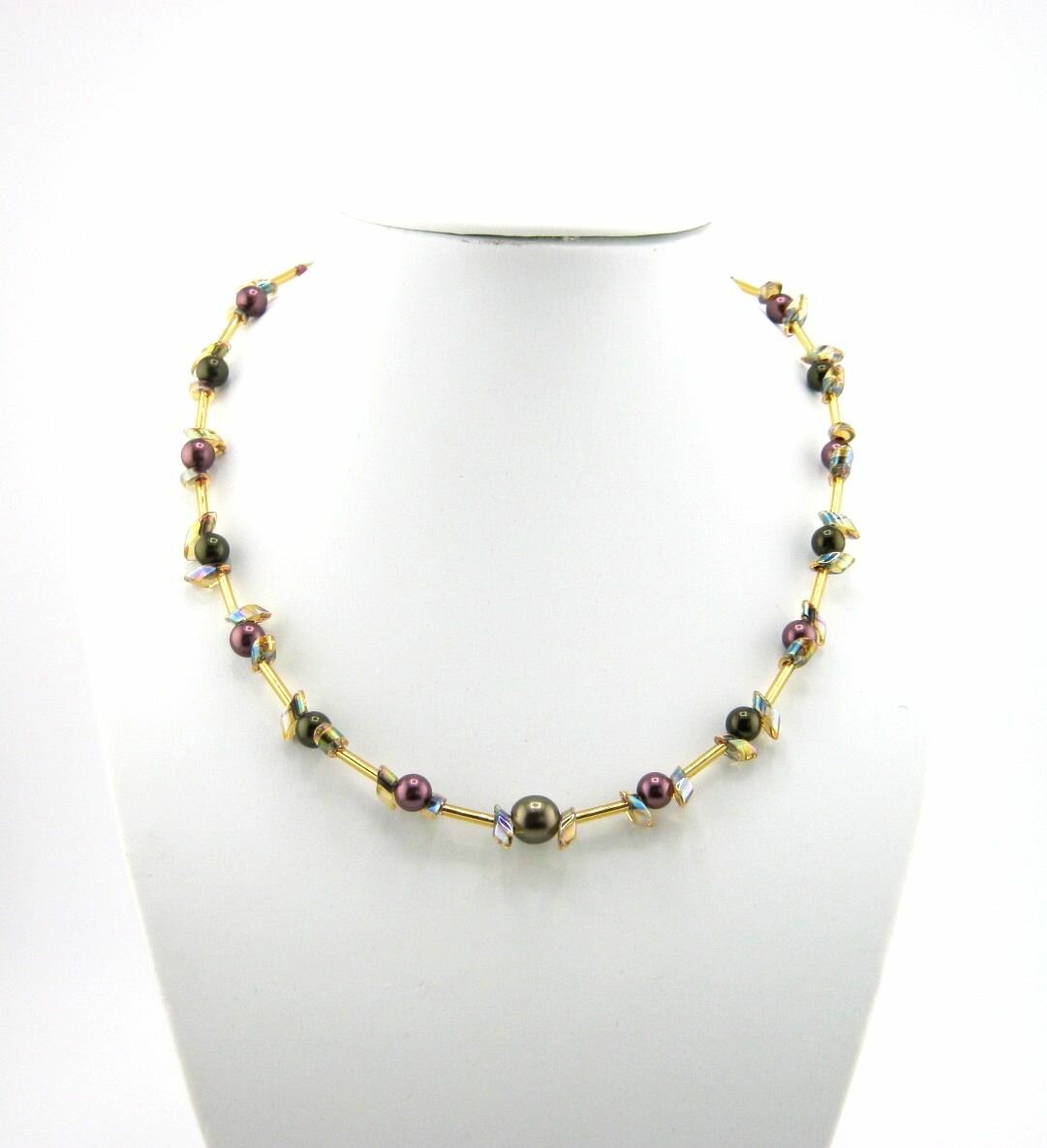 Чокер, металл, бисер