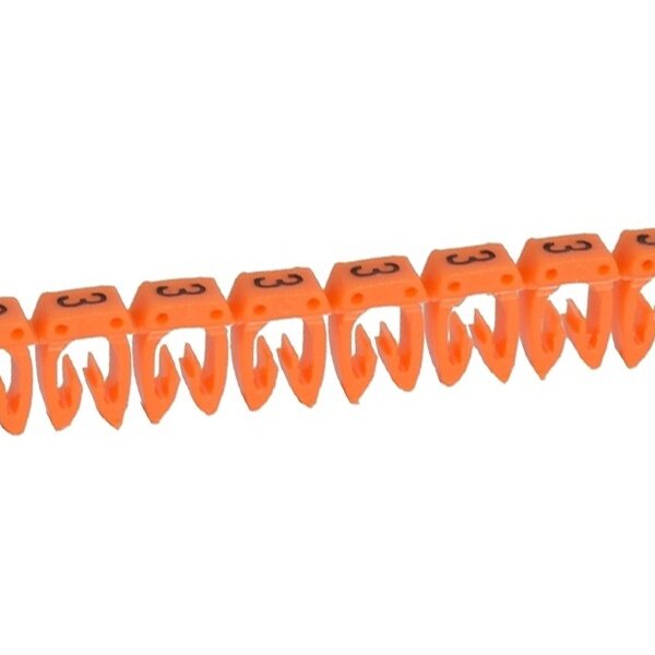 Маркер для провода 0.5-1.5 мм. кв. CAB3 Legrand - "3" оранжевый