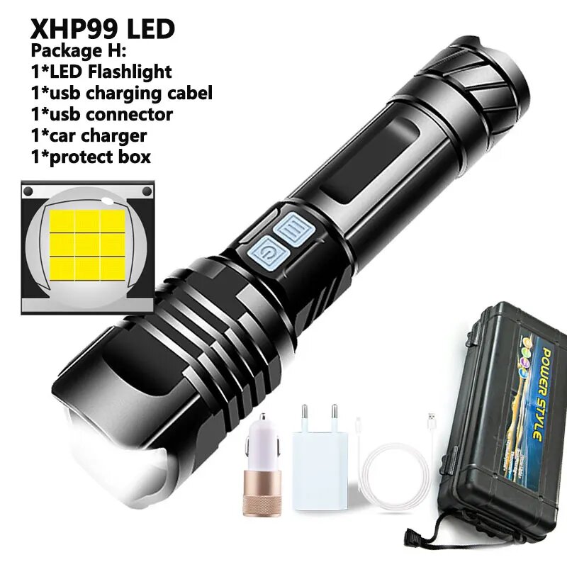 Фонарик XINYI X911 XHP99 водонепроницаемый 3 режима NO Battery, H