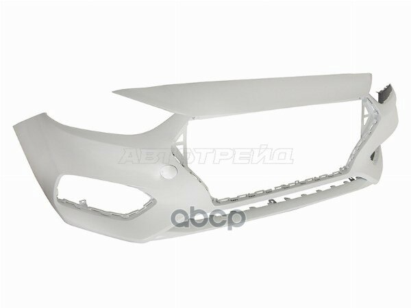 Бампер передний Hyundai Solaris 17-20 / Accent 17-22 (С отверстием под крюк/ цвет белый - PGU) Sat арт. ST-HNS2-000-0-R-PGU