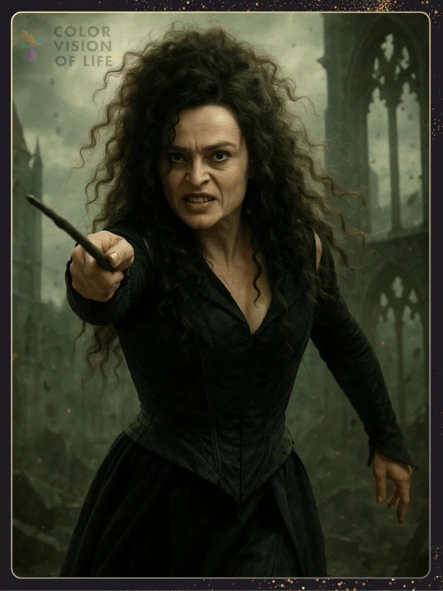 Алмазная мозаика COLOR VISION OF LIFE "Беллатриса Лейстрендж", полная выкладка, 40x50 см