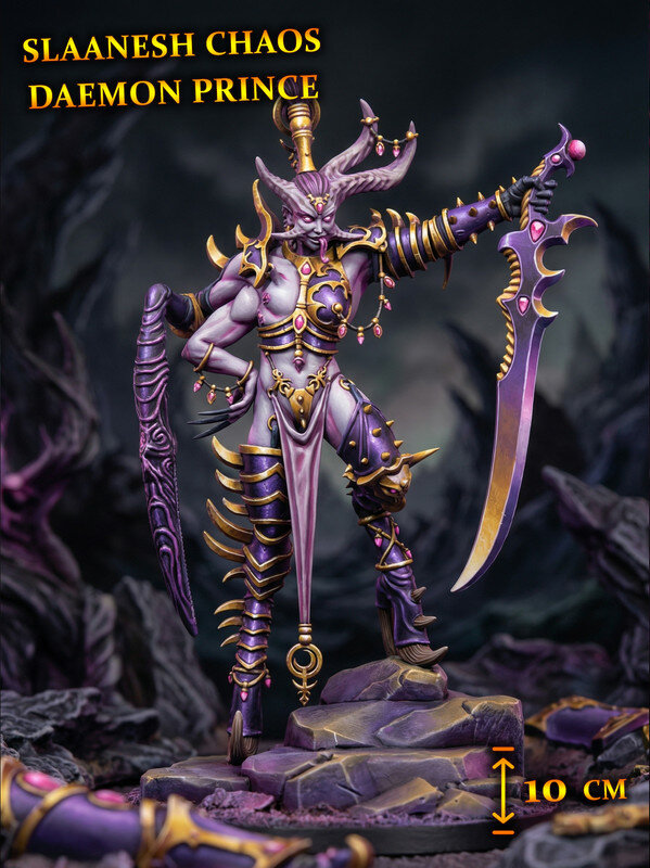 Slaanesh Chaos Daemon Prince Демон-принц Слаанеш 10см миниатюра