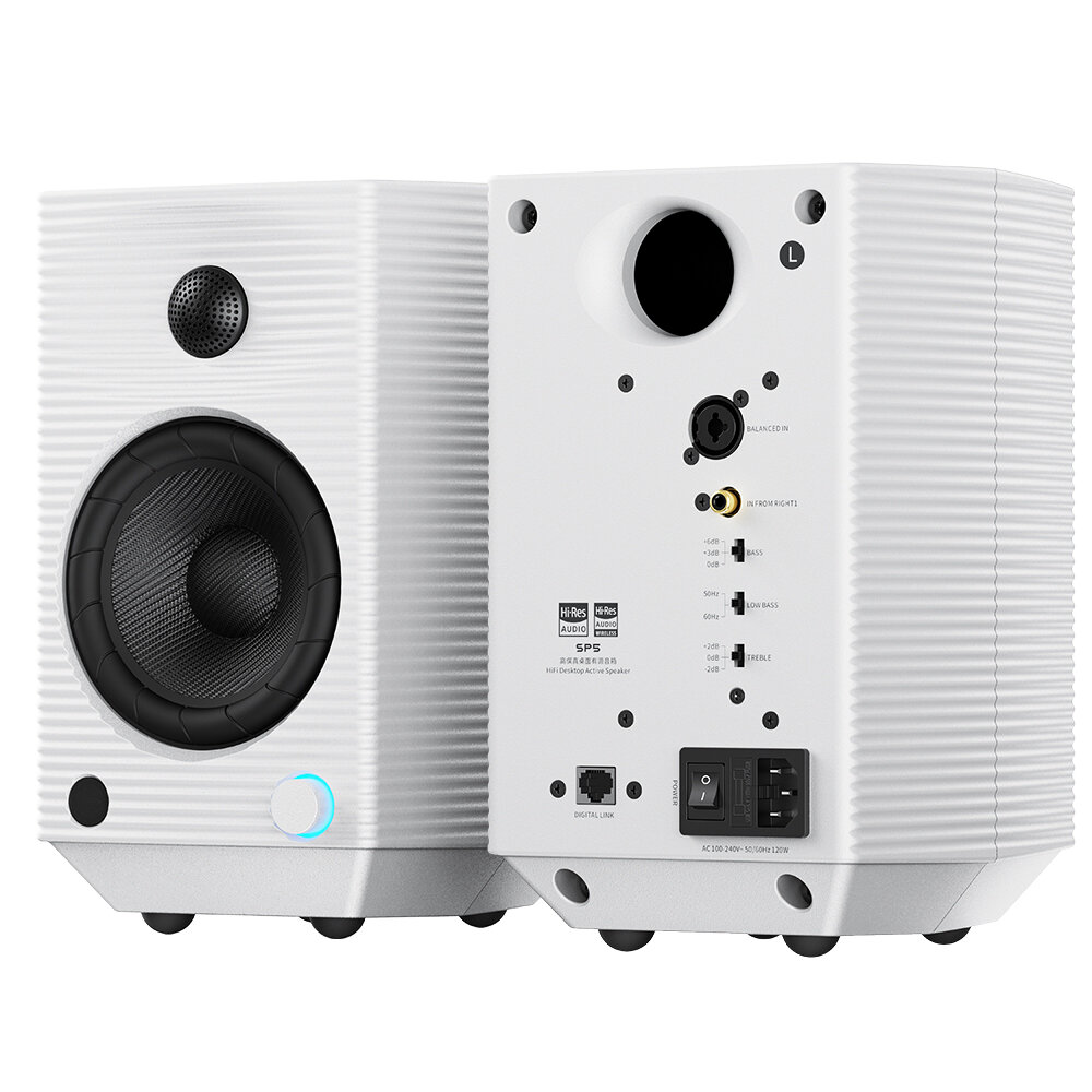 Акустическая система FIIO SP5 (F3251S) White, поддержка Hi-Res Bluetooth кодеков