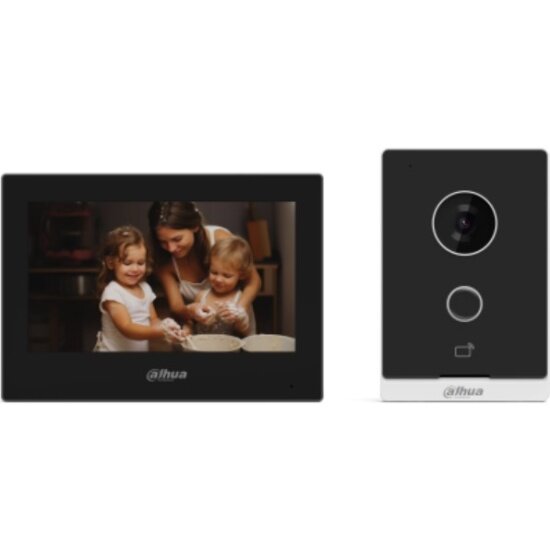 Комплект домофона Dahua DHI-KTW04 черный