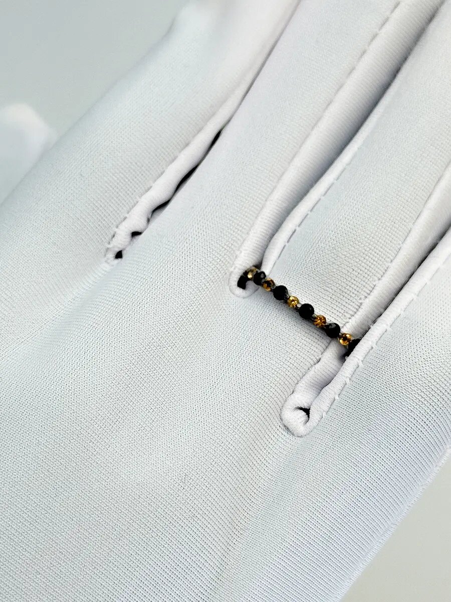 Кольцо дорожка, серебро, 925 проба, чернение, родирование, цитрин, шпинель