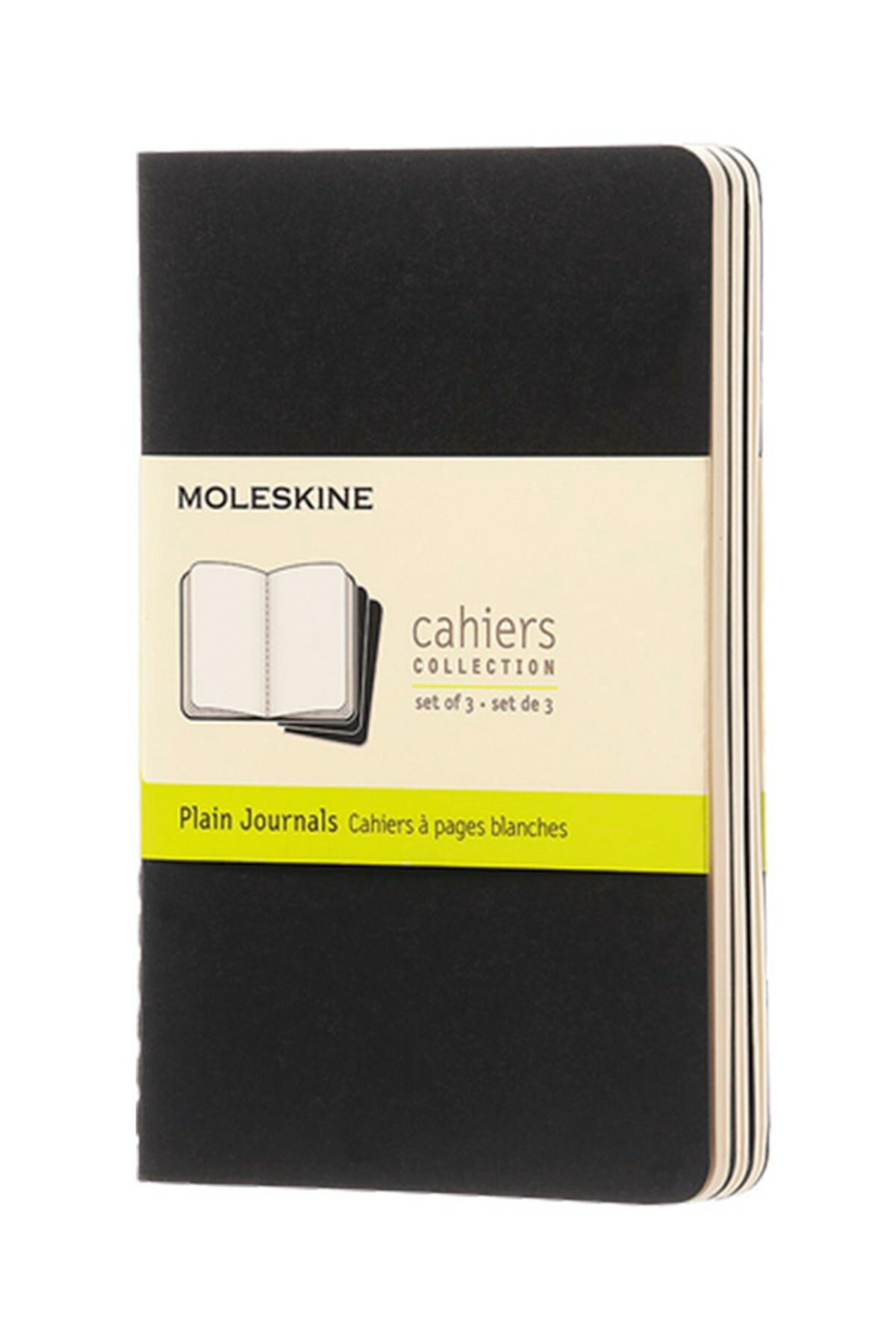 Набор блокнотов Moleskine Cahier Journals QP312 Pocket 90x140мм, обложка картон, 64стр, клетка, черный (3шт)
