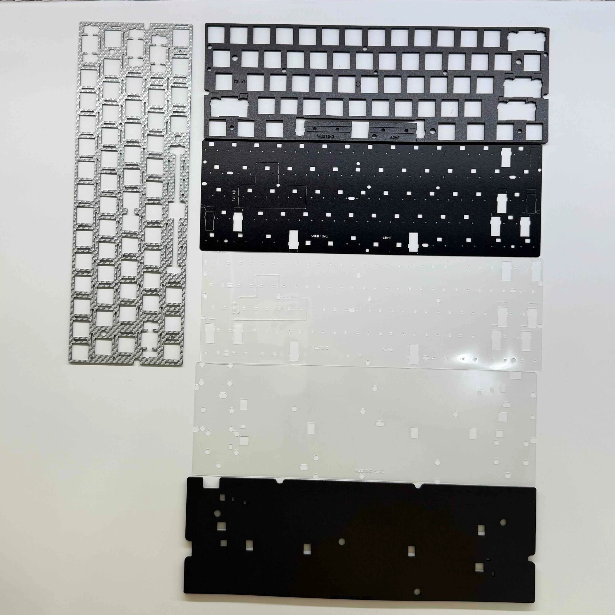 Wooting60HE, модифицированный под Holy60, с полым алюминиевым корпусом (KBDfans), магнитными переключателями,