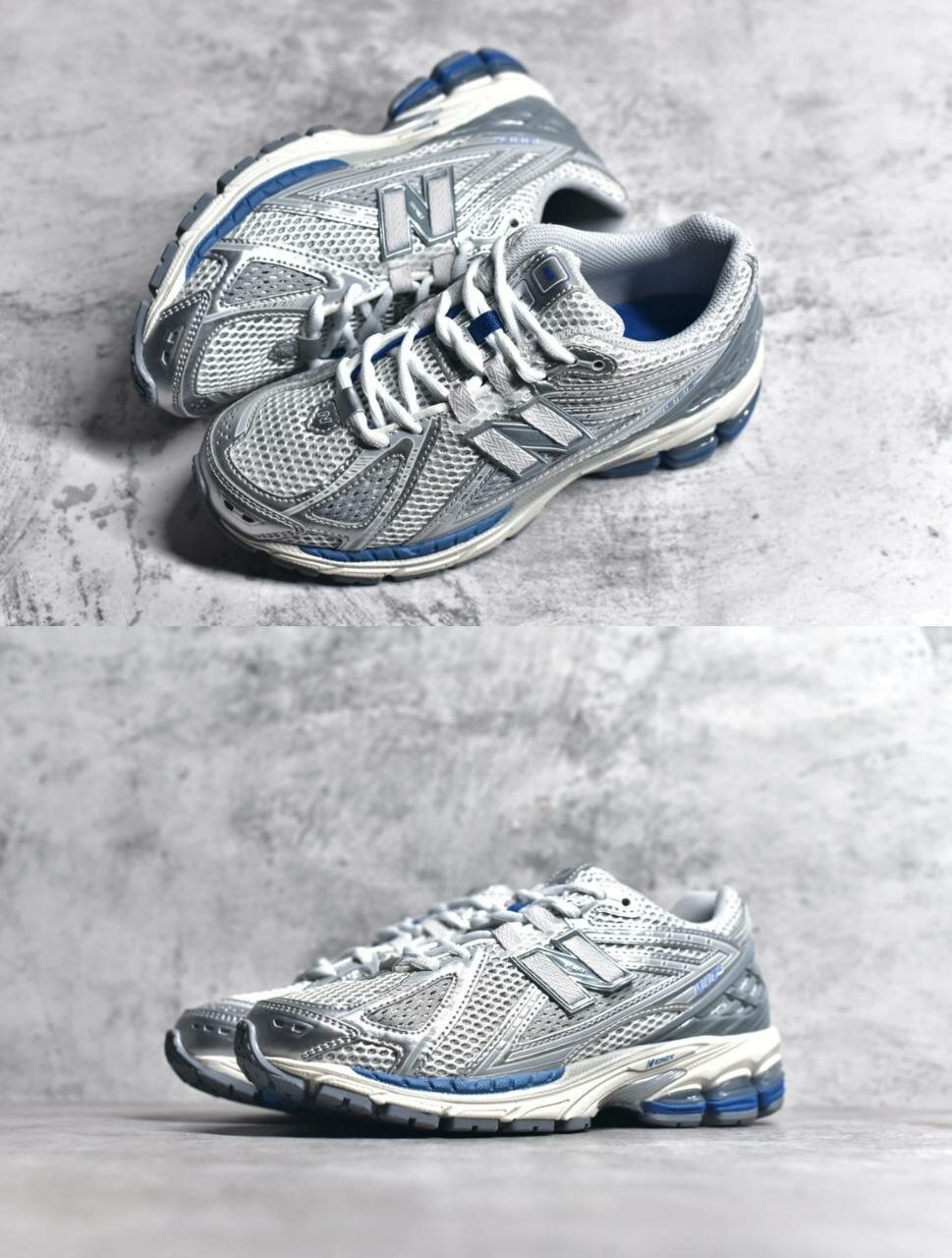 Кроссовки 1906R "White Silver Metallic Blue"