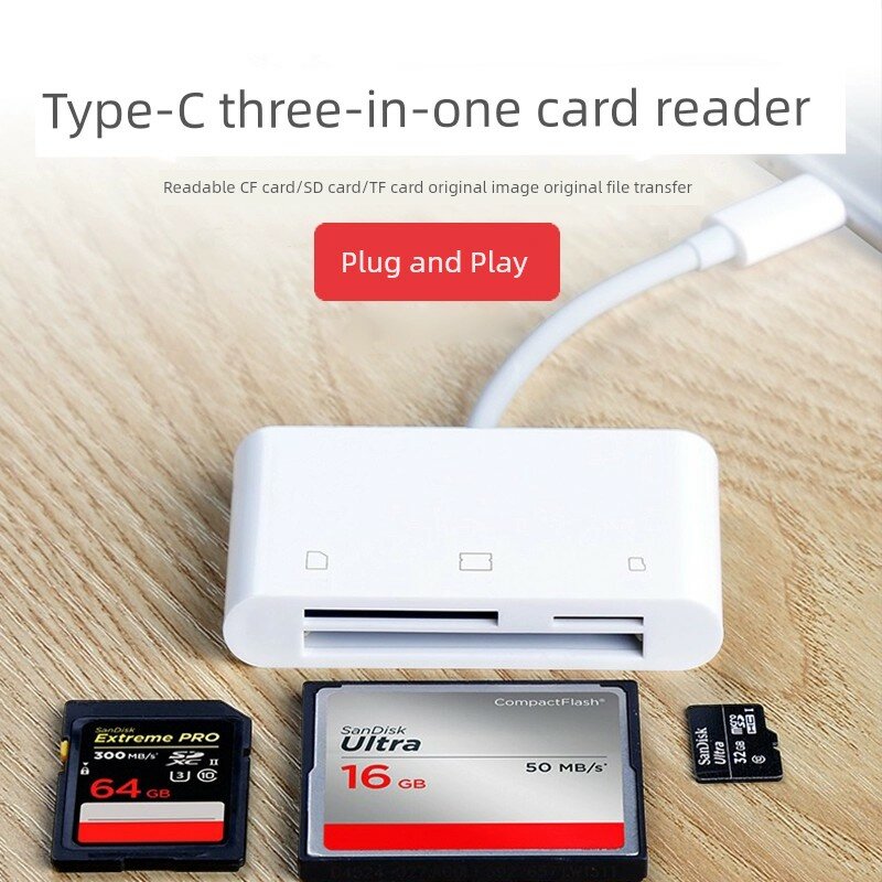 Картридер для SD-карт подходит для телефонов Apple с разъемом Type-C, Sony, Canon, Nikon и подключается к памяти для
