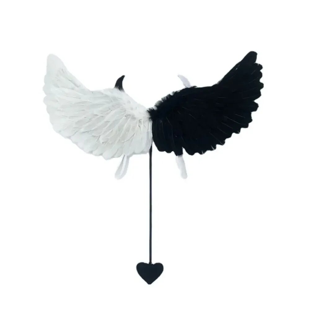 Черные крылья ангела из пластика Черный, Black white