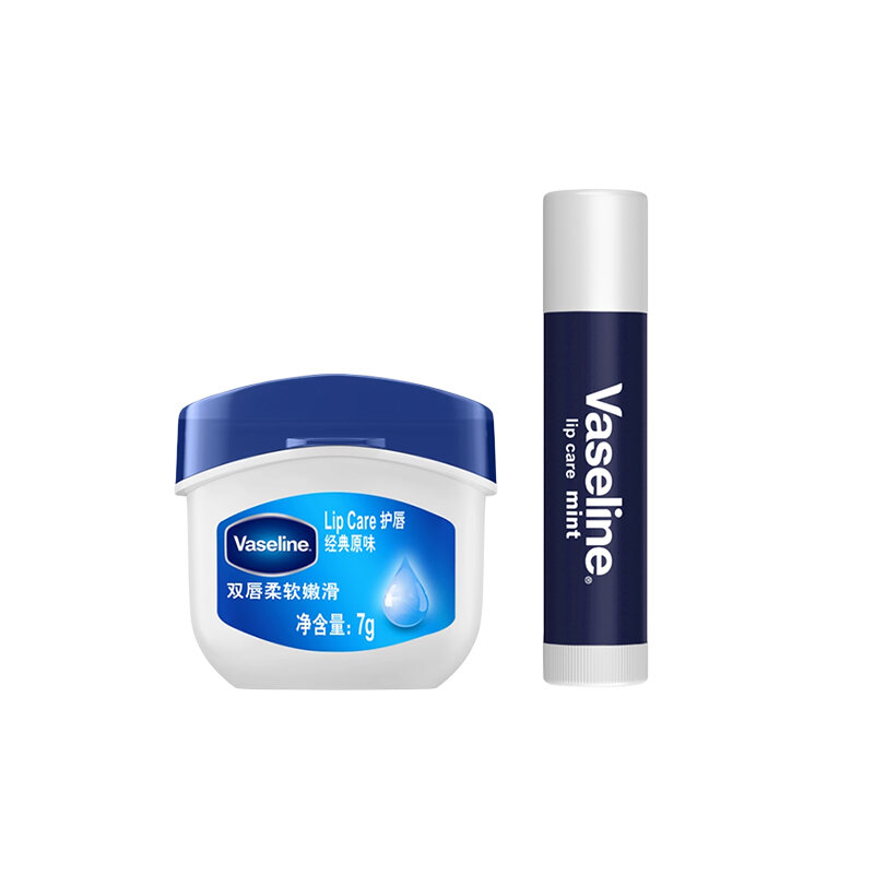 VASELINE Original, бальзам для губ унисекс, с ароматом розы, 7г+3.5г