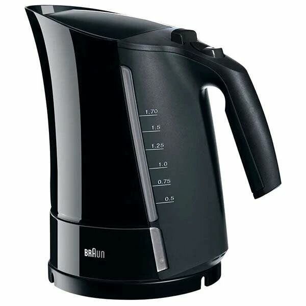 Электрический чайник Braun WK300, 2200Вт, пластик, черный, 1.7л