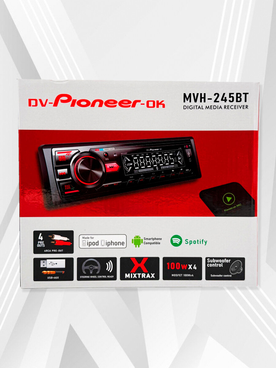 Магнитола с блютузом для автомобиля MVH-245BT