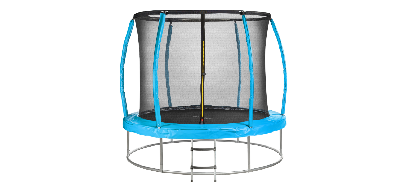Батут Sundays Favorite Premium 8FT (голубой, с сеткой, с лестницей)