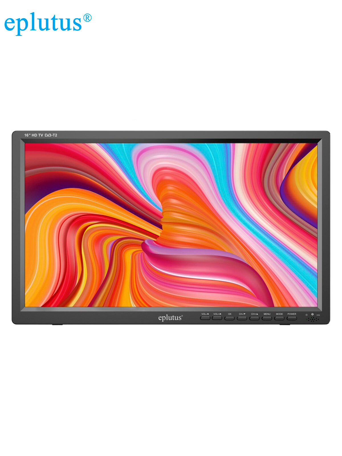 Портативный телевизор Eplutus EP-165T, диагональ 16", встроенный аккумулятор, Full HD