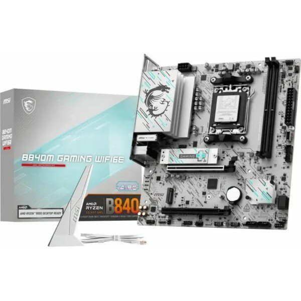 Материнская плата MSI B840M GAMING PLUS WIFI6E, AM5, AMD B840, 4xDDR5, 4xSATA, 2xM.2, 1xPCIe 4.0 x16, 1xPCIe 3.0 x4, 1xHDMI (v2.1), 1xUSB-C 10Gbps, 1x