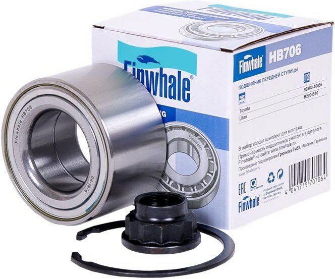 Комплект подшипника ступицы передний задний FINWHALE HB706 Toyota Avensis 03-08, Celica 99-05, Corolla 02-07, Prius 00-04