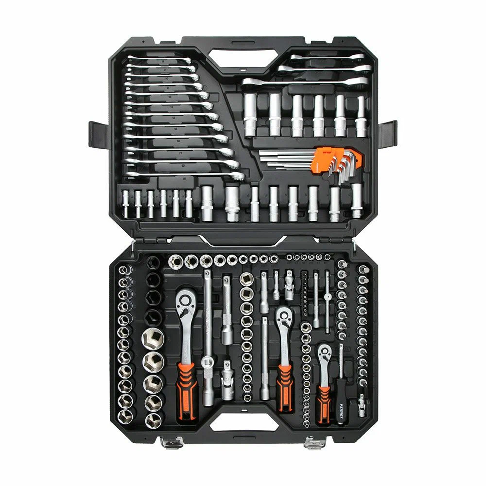 Набор автоинструмента PATRIOT SSP 150 "Зевс", 1/2+1/4+3/8 DR (150 пр.), Cr-V