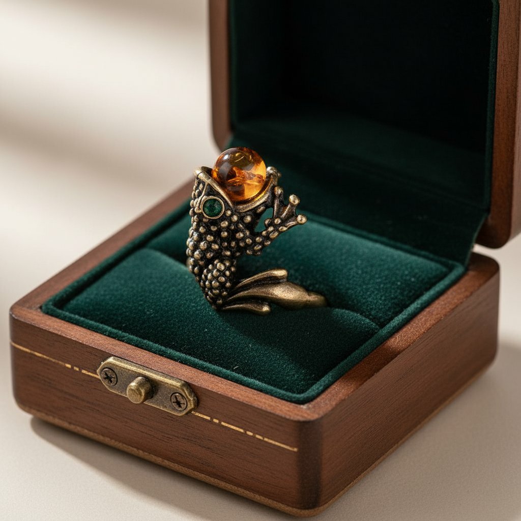 Кольцо, янтарь