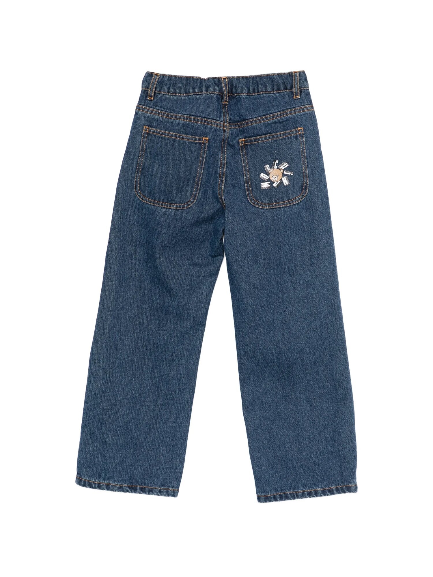 Джинсы MOSCHINO Elasticated denim jeans, размер 10 лет, синий — фото 1