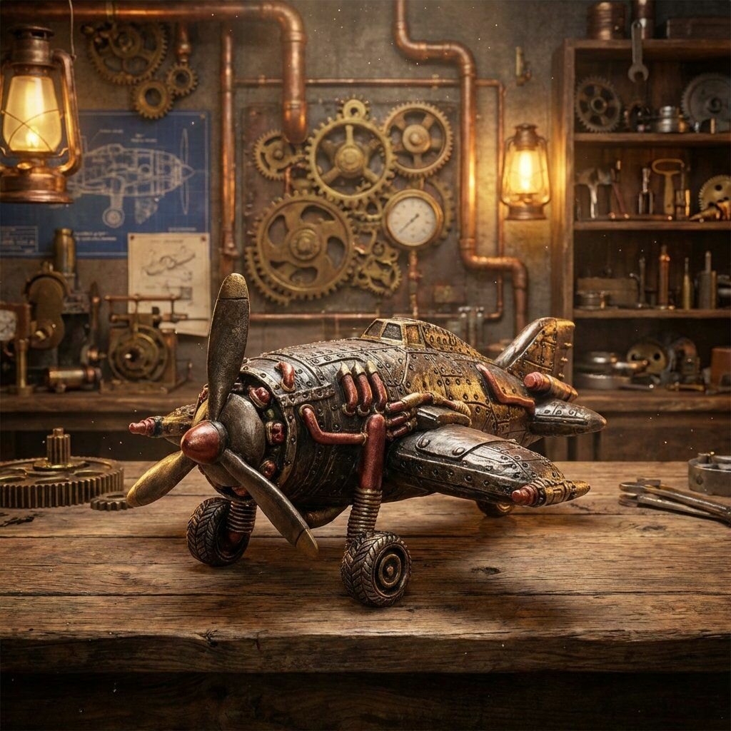 Статуэтка в стиле Стимпанк Самолет