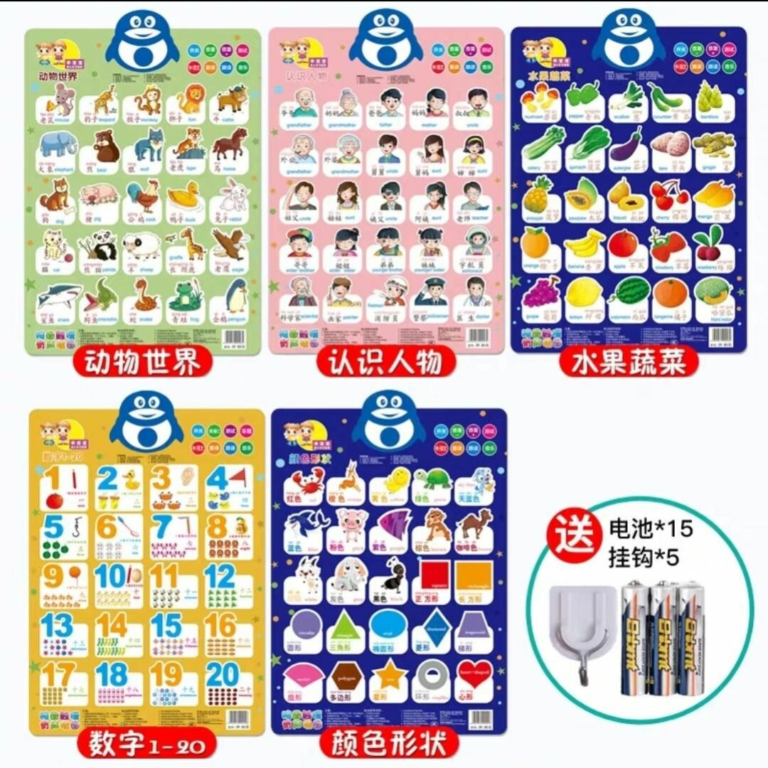 Детские таблицы сложения, вычитания, умножения и деления со звуком, настенная таблица умножения, материалы для раннего обучения фонетике и произношению.