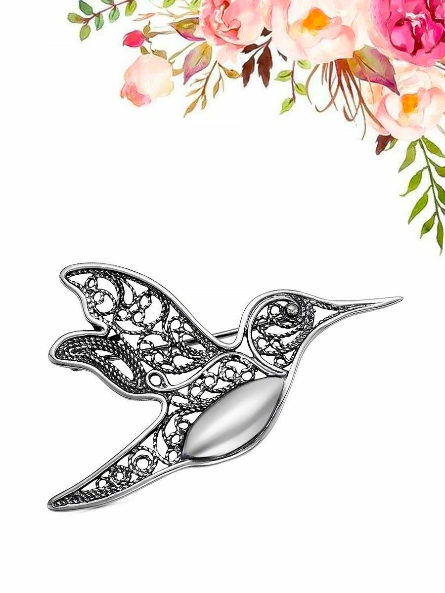 Брошь, серебро, 925 проба