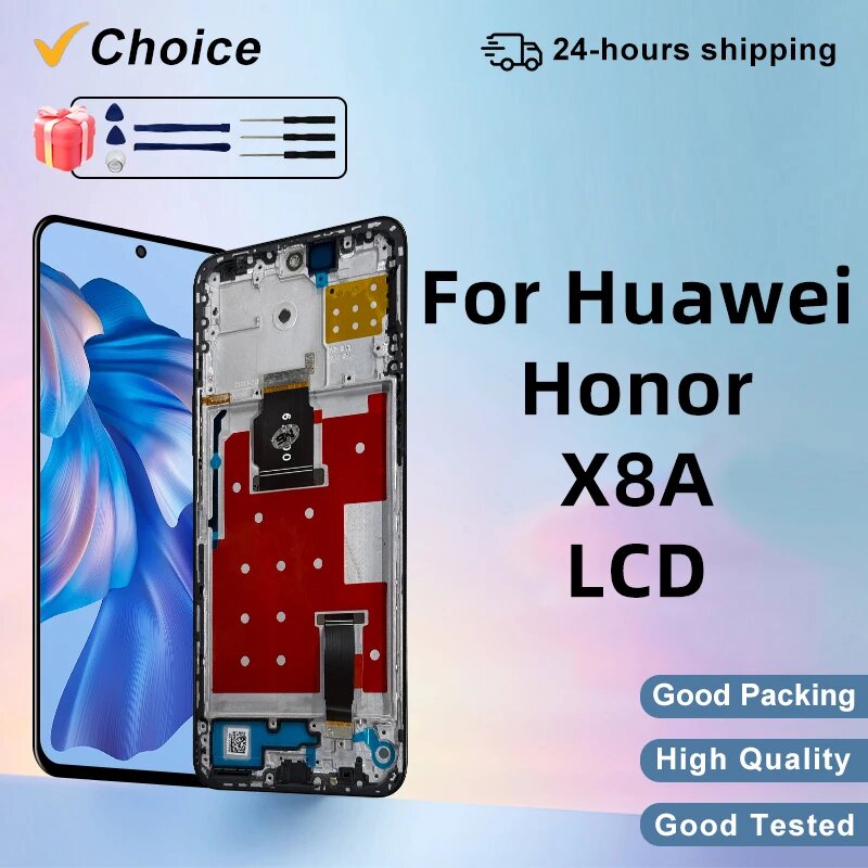 Выбор для Huawei Honor X8A ЖК-дисплей с сенсорным экраном в сборе для Honor 90 Lite Black With Frame