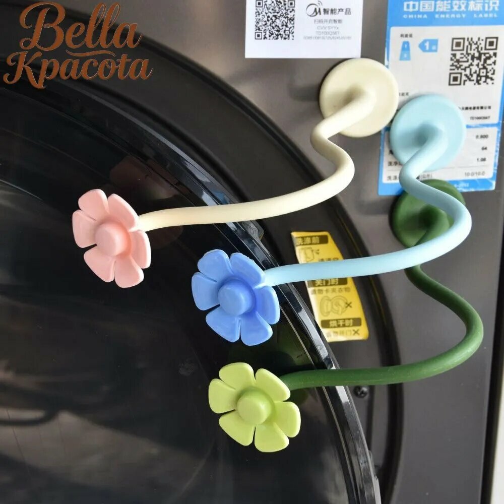 Стильный магнитный аксессуар для проветривания стиральной машины в форме цветка, Ограничитель для двери стиральной машины автомат, практичный аксессуар для дома