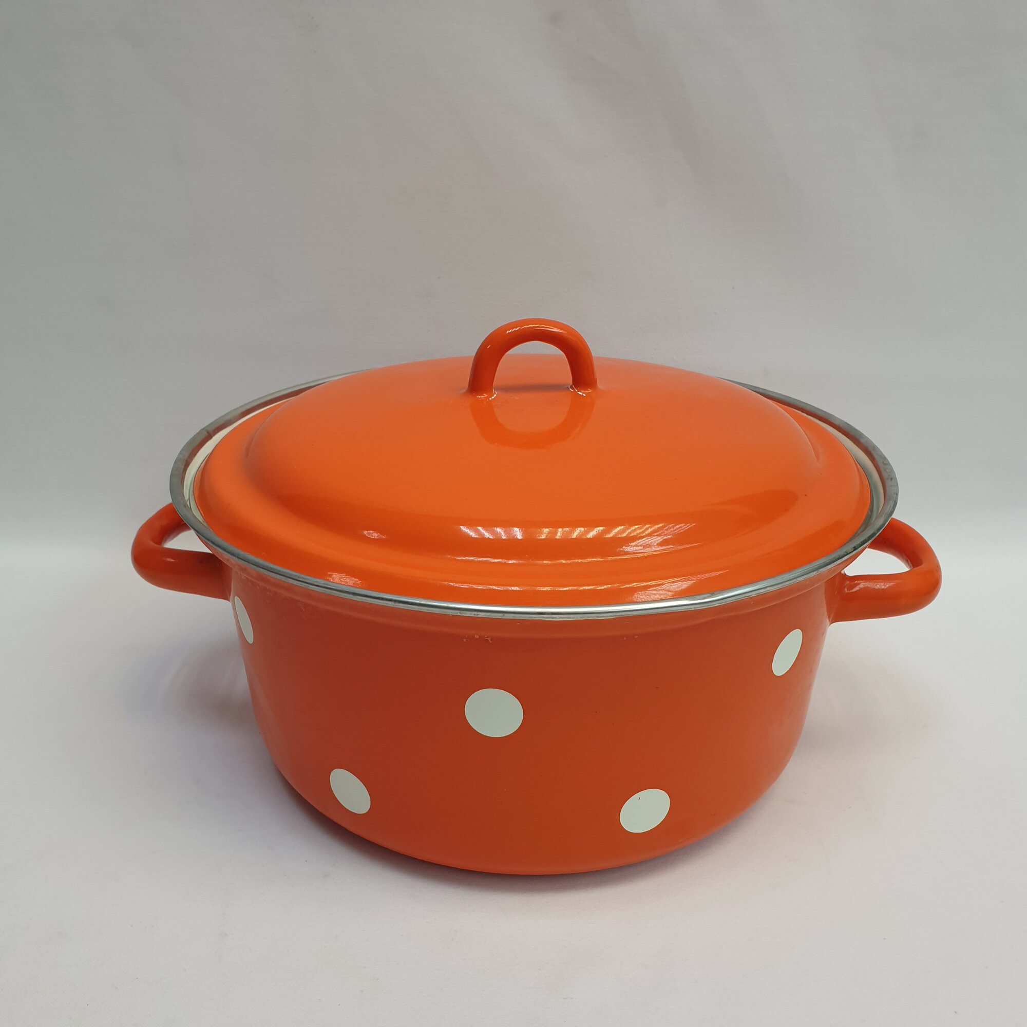 Винтажная эмалированная кастрюля на 4 литра, СССР.