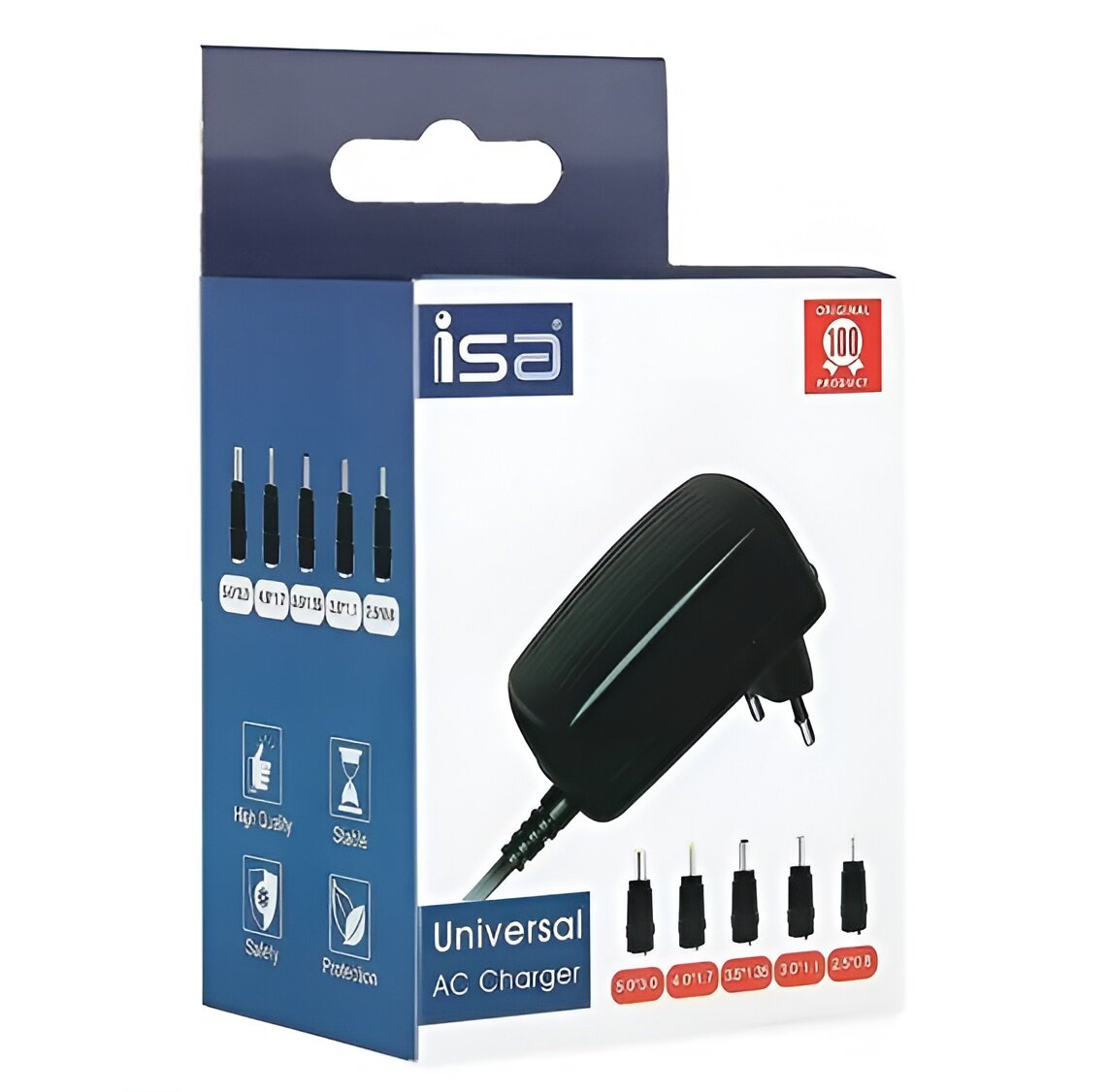 Блок питания универсальный 9V 2A 5.5*2.5 сетевой с 5 доп. разъемами