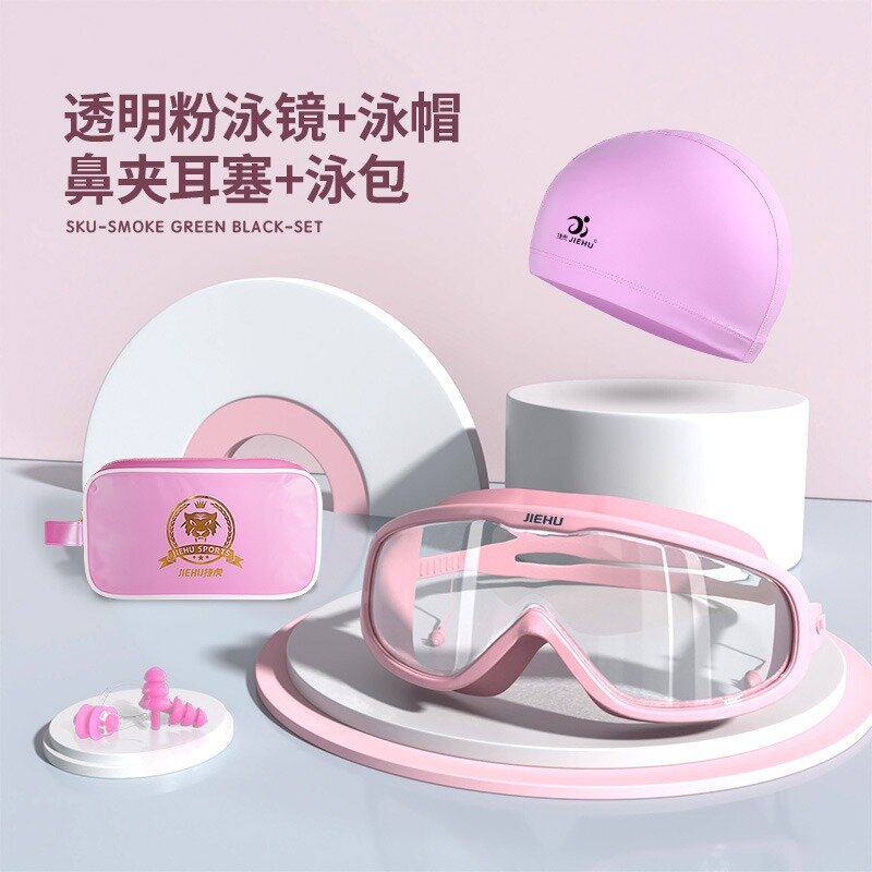 Большие водонепроницаемые противотуманные очки для плавания с высокой четкостью, снаряжение для плавания для мужчин и женщин, модели для взрослых, оптовая продажа очков для плавания с диоптриями.