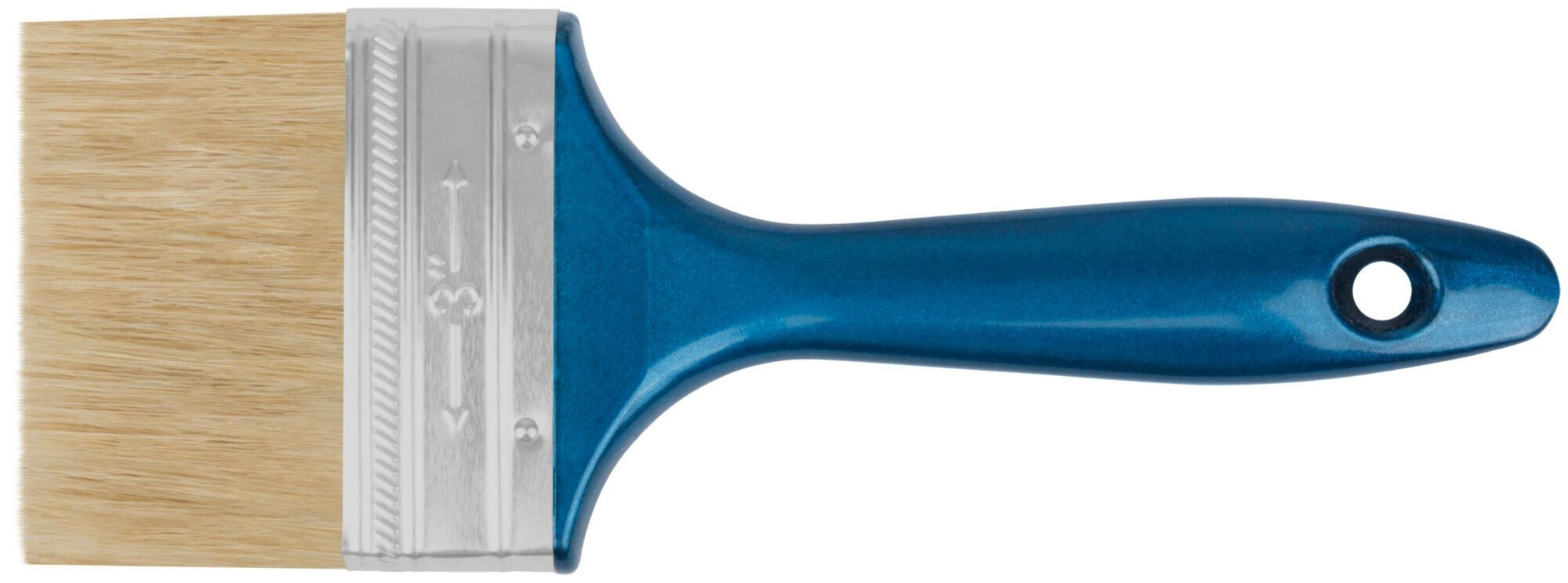 Кисть флейцевая "Модерн", натур. светлая щетина, пластиковая ручка 3" (75 мм)