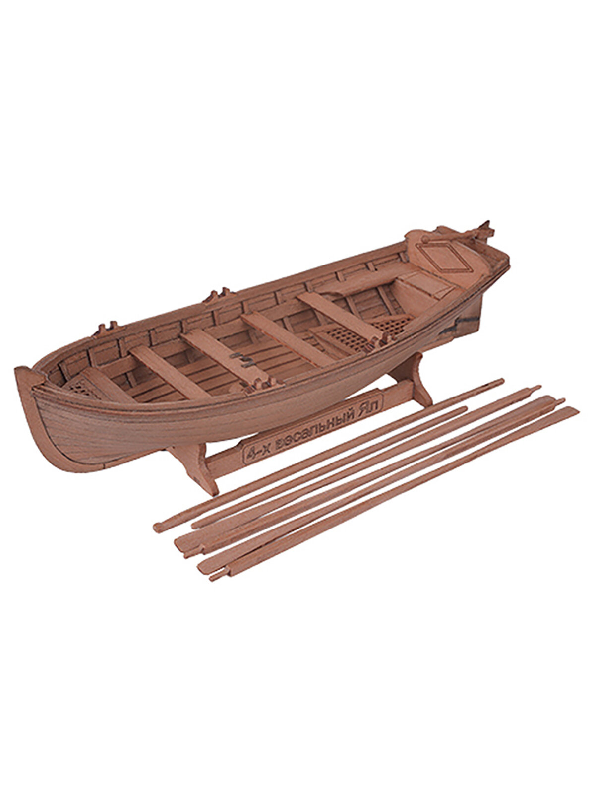 Сборная модель шлюпки для начинающих, 4х-весельный Ял 68 мм, 30 часов