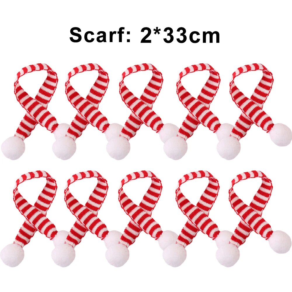 Мини-шапка и шарф Санта Клауса из шерсти Scarves- A, 20pcs