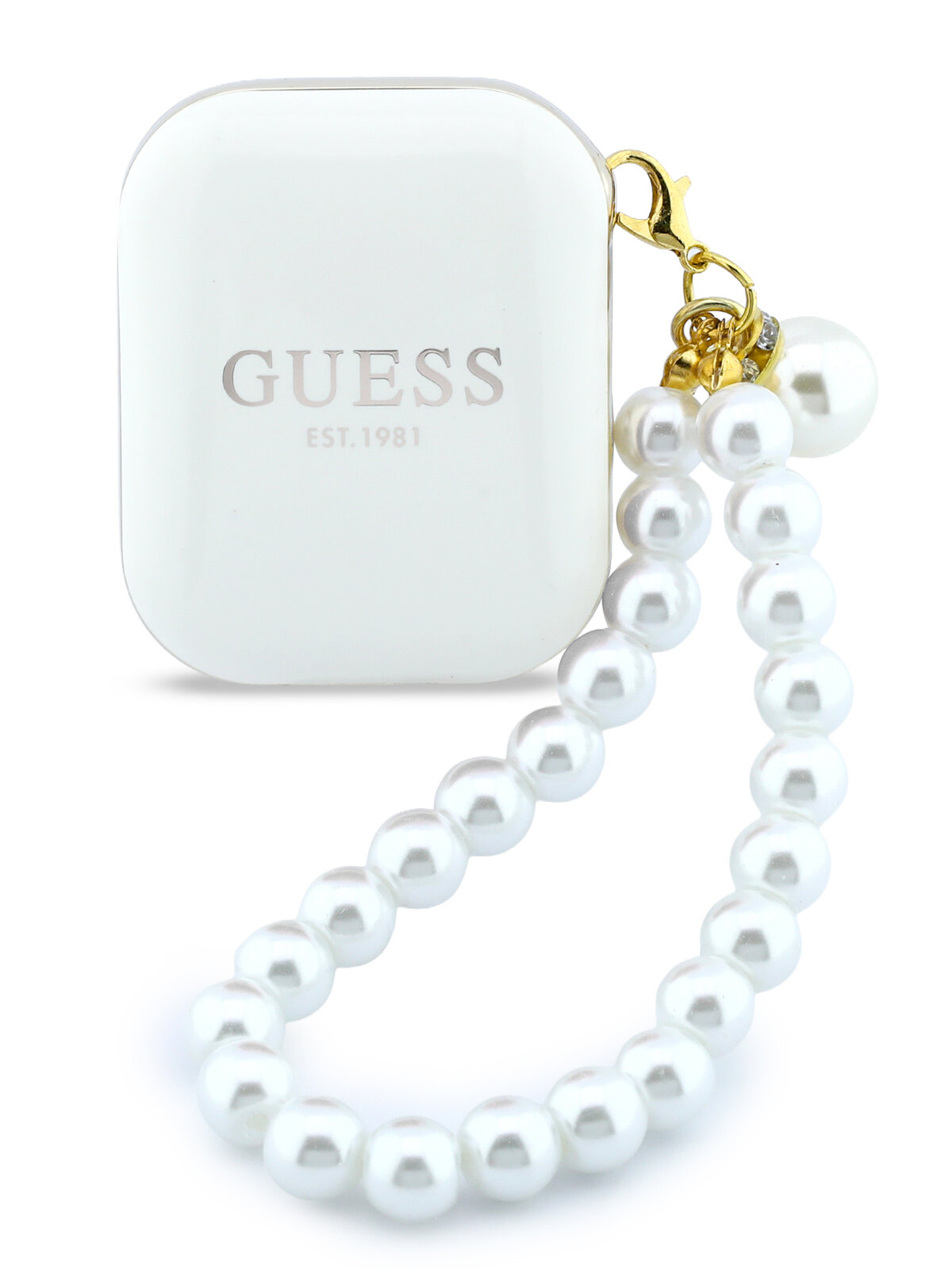 Наушники Guess TWS, внутриканальные, Bluetooth 5.4, с ремешком на руку, белый