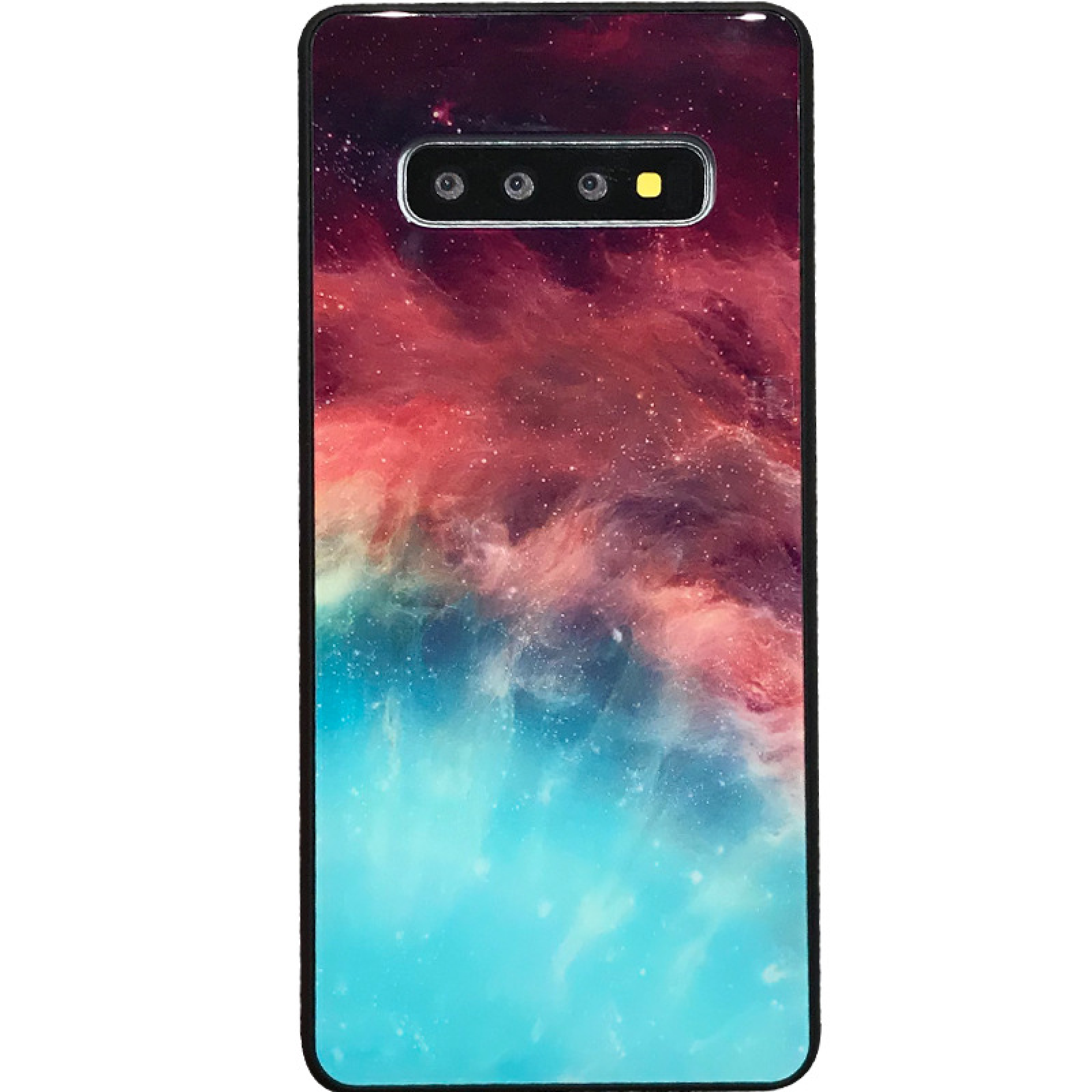 Чехол-бампер MyPads для Samsung Galaxy Note 9 с закаленным стеклом и дизайном Звездное небо