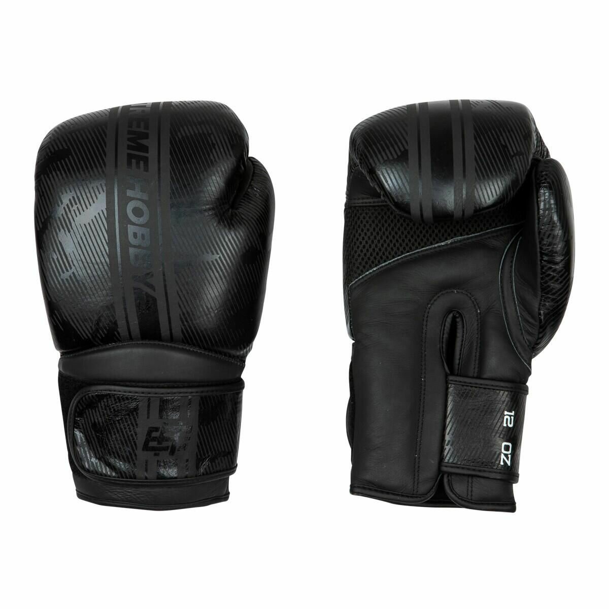 Боксерские перчатки для взрослых EXTREME HOBBY HAVOC STRIPE, Decathlon, Цвет: Черное, Размер: 10 унций