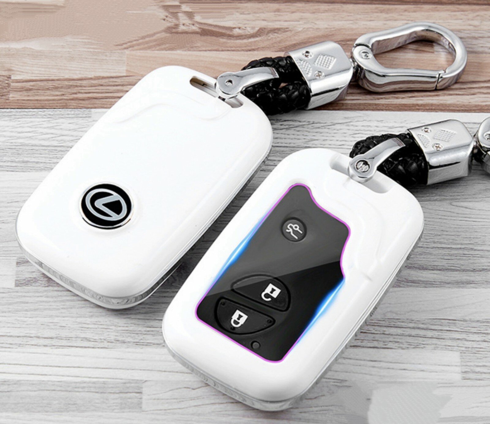 Защитный чехол брелок MyPads для смарт ключа LEXUS NX RX ES UX GX LX LC белый