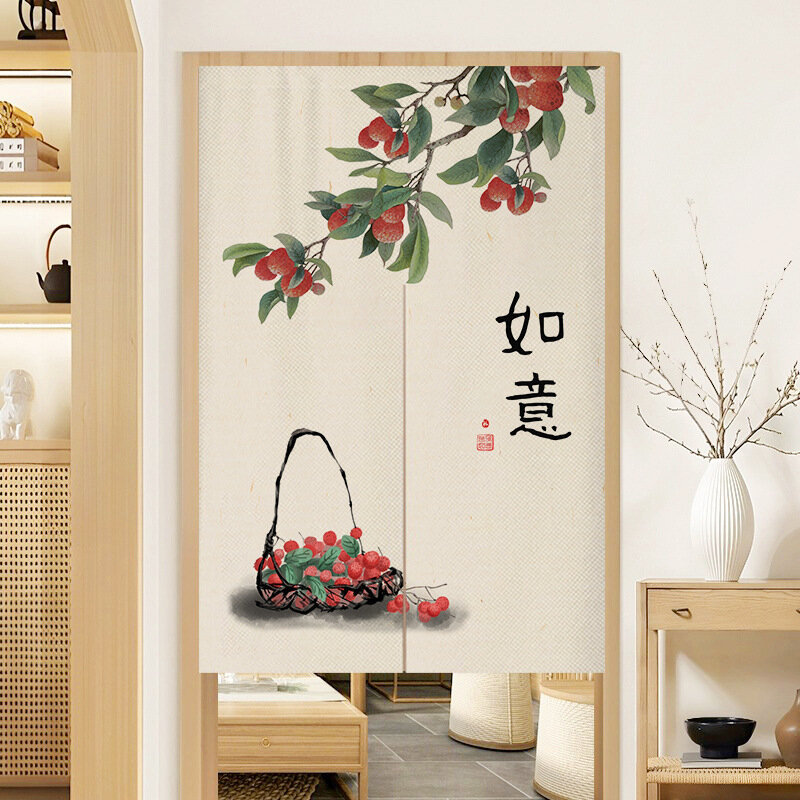 Новая китайская штора в стиле 2025 с иероглифом «Фу», водонепроницаемая и устойчивая к пятнам, для спальни, прихожей и гостиной.